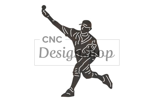 Baseball Player - Outfielder DXF File for CNC
