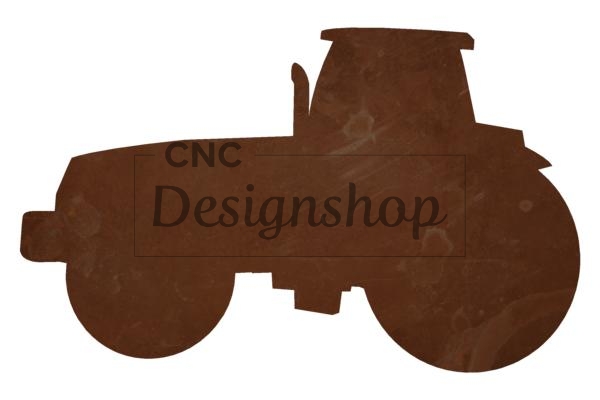 Tractor Silhouette Side View DXF File for CNC