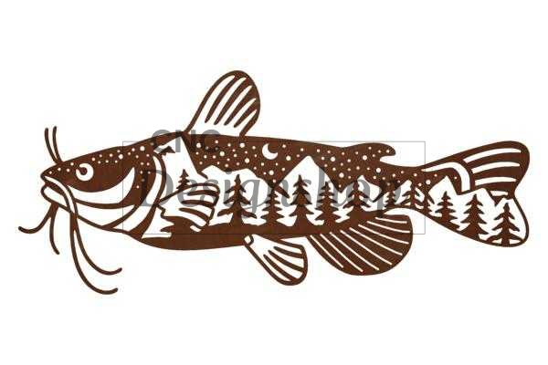 flathead catfish wall art