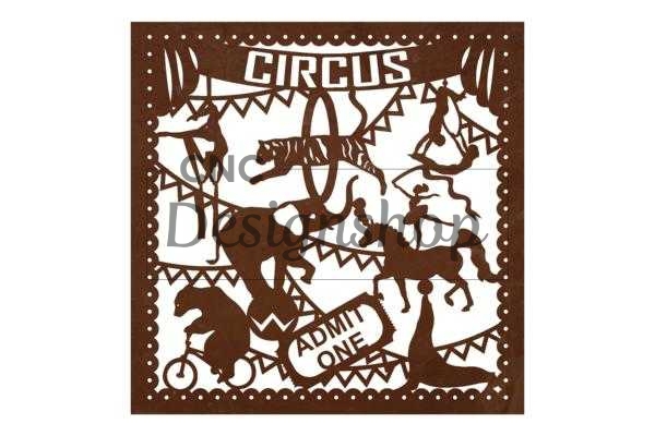 Circus Wall Art - DXF File for CNC