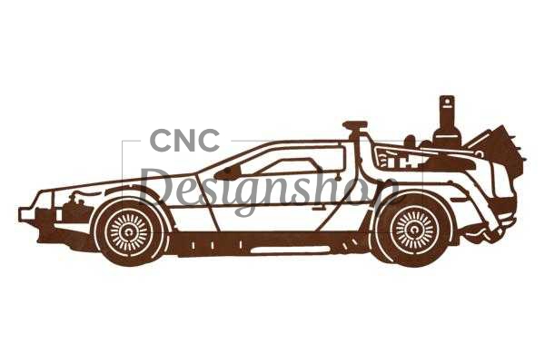 delorean vector art
