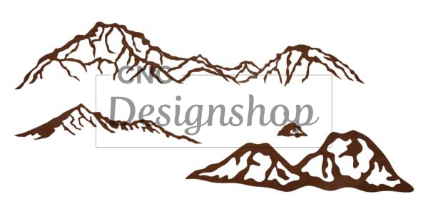 Mountains DXF File for CNC