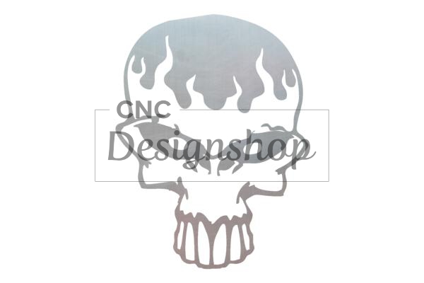 flame skull stencil